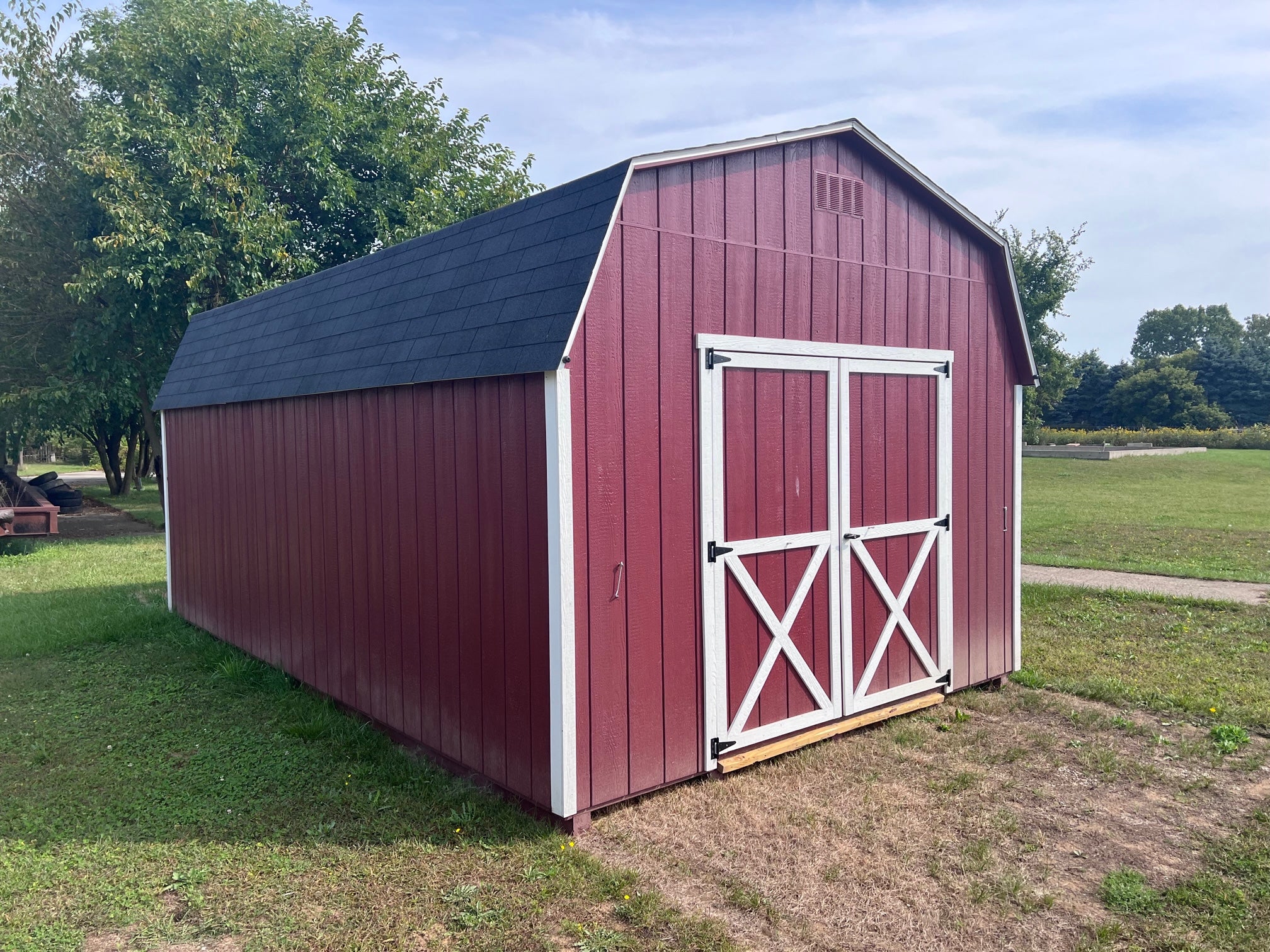 12x20 Painted High Barn - Rental Return – CedarRockBarns