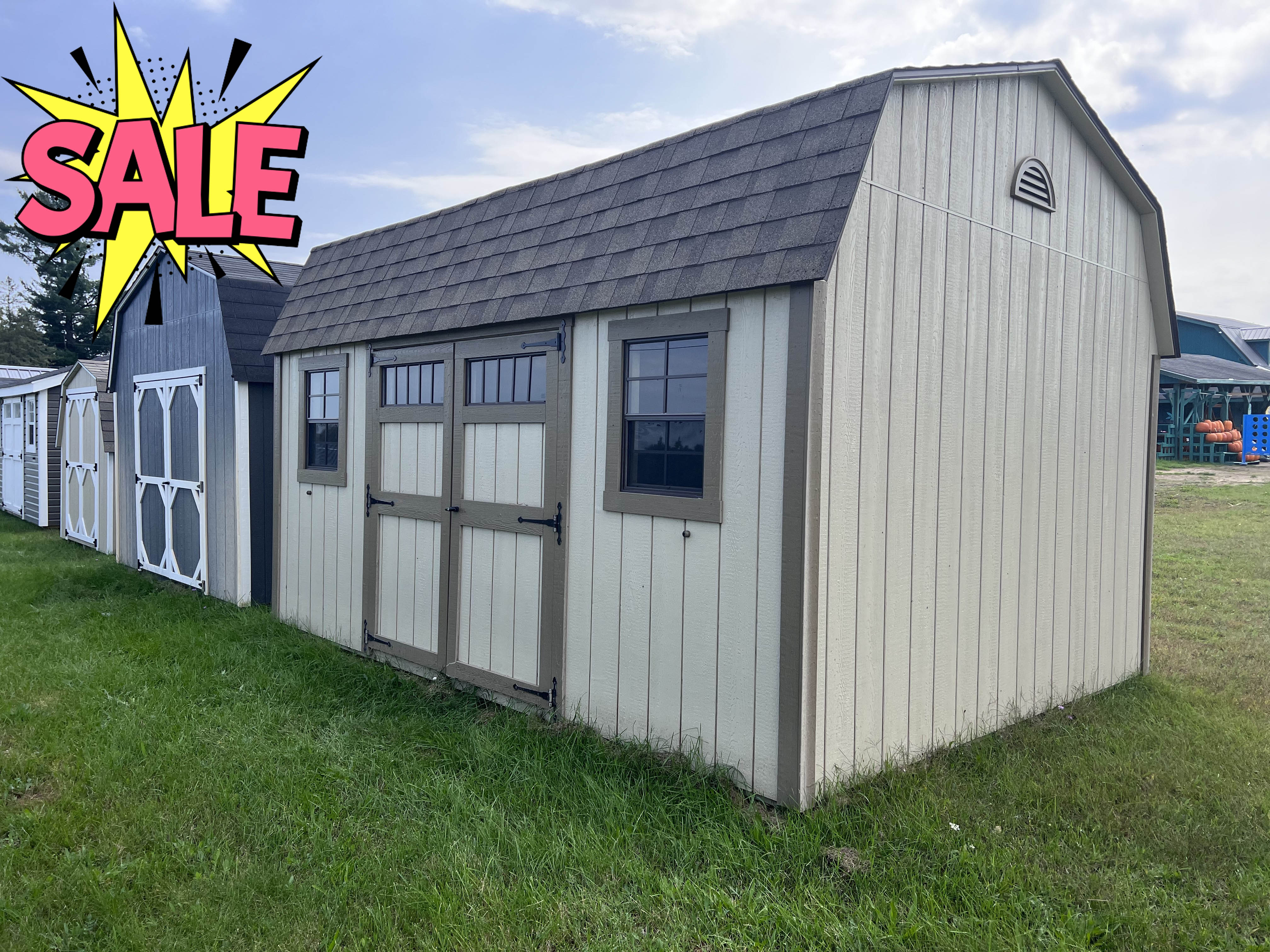 12x16 Painted Dutch Barn - QP907 - Stanton Lot - Cedar Rock Barns ...
