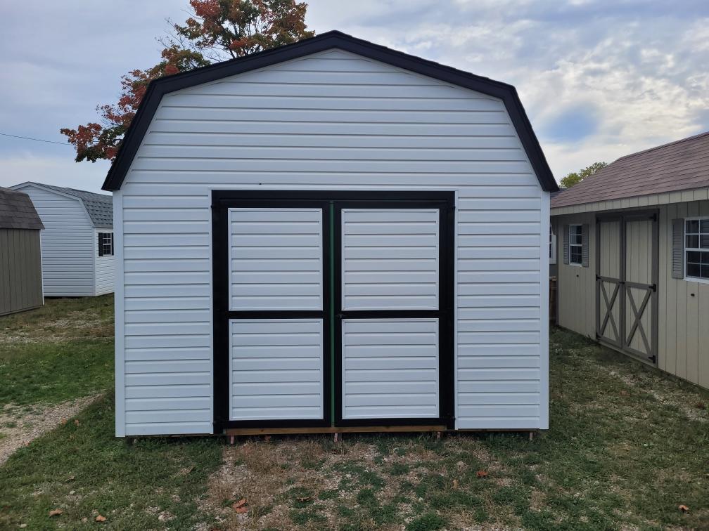 12x16 Vinyl Dutch Barn - QP906 - Ionia Lot - Cedar Rock Barns ...